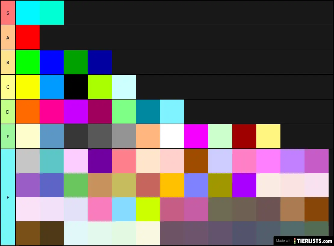Color Tier List Tier List Maker TierLists