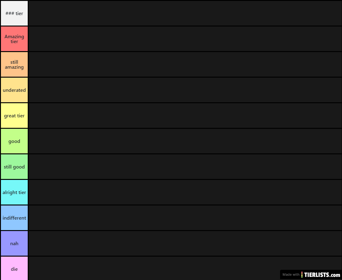 Shadowhunter Template Tier List TierLists